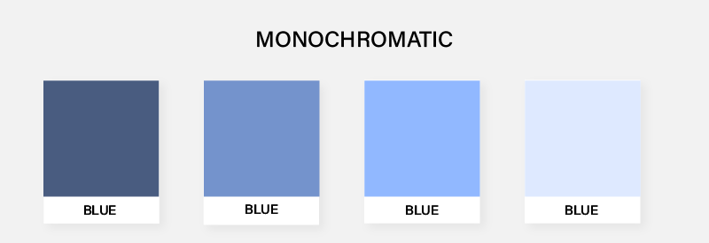 Monochromatic Color Scheme Blue