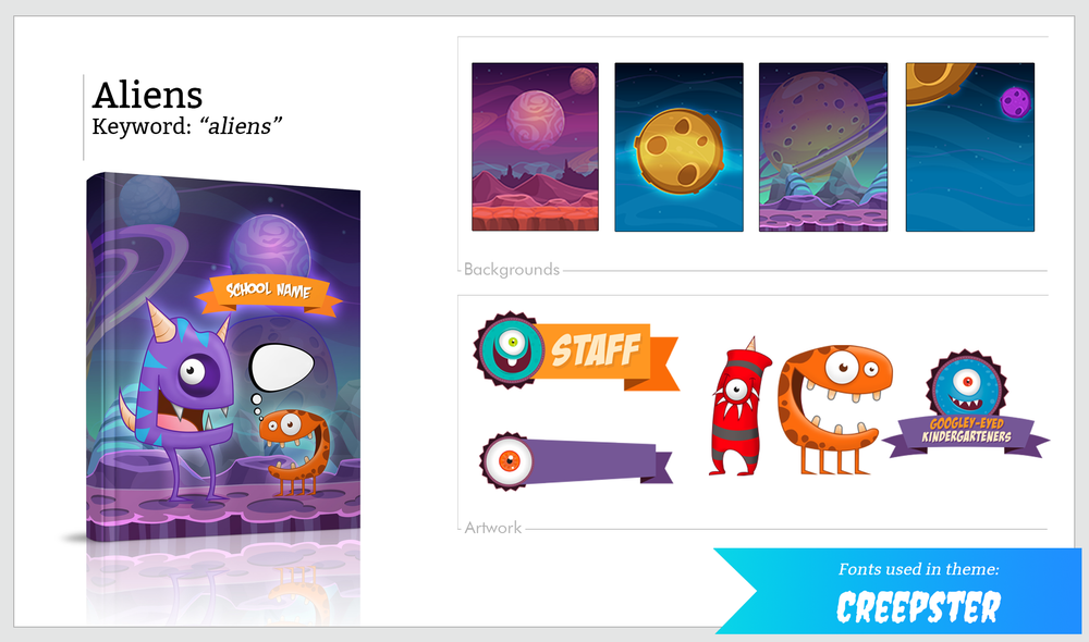 Artfully Designed Yearbook Themes | Picaboo Yearbooks — Picaboo Yearbooks