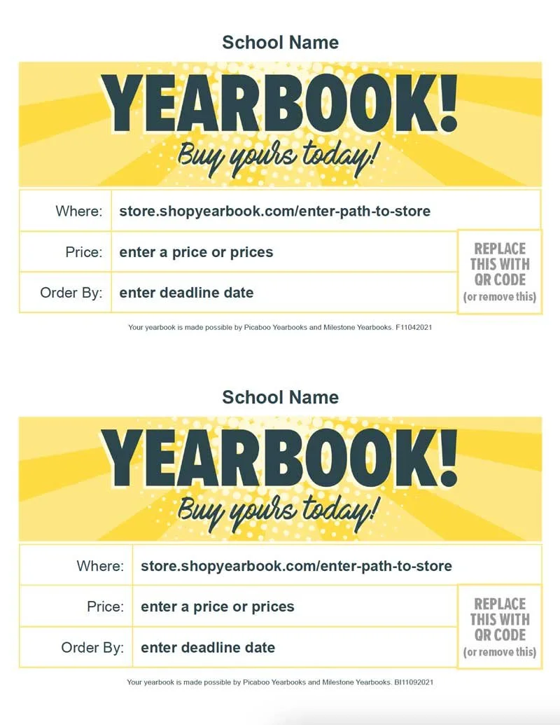 Customizable Yearbook Flyers | Boost Sales with Engaging Templates ...