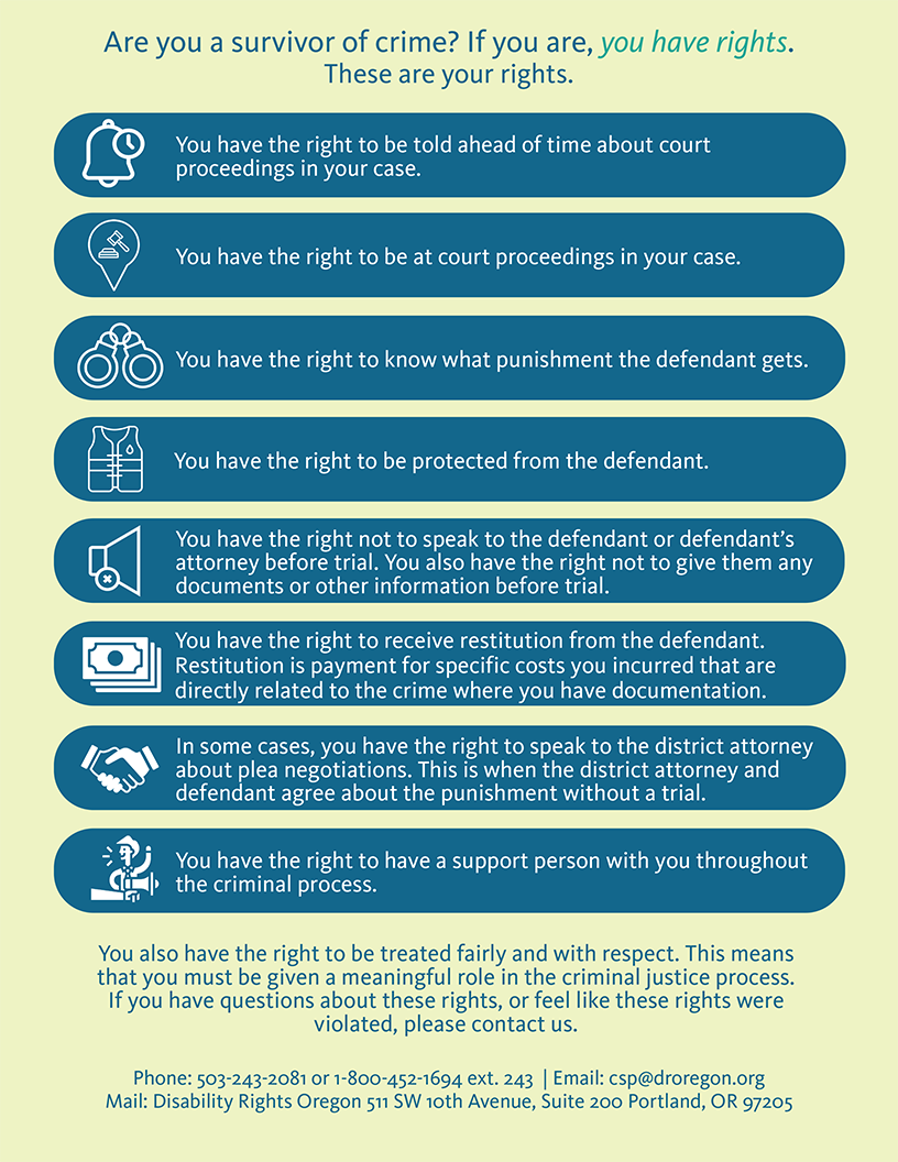 Crime Survivor Rights in Plain Language — DRO