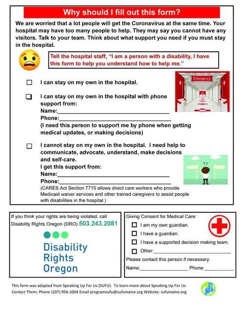 COVID-19 Disability Accommodation Form — DRO