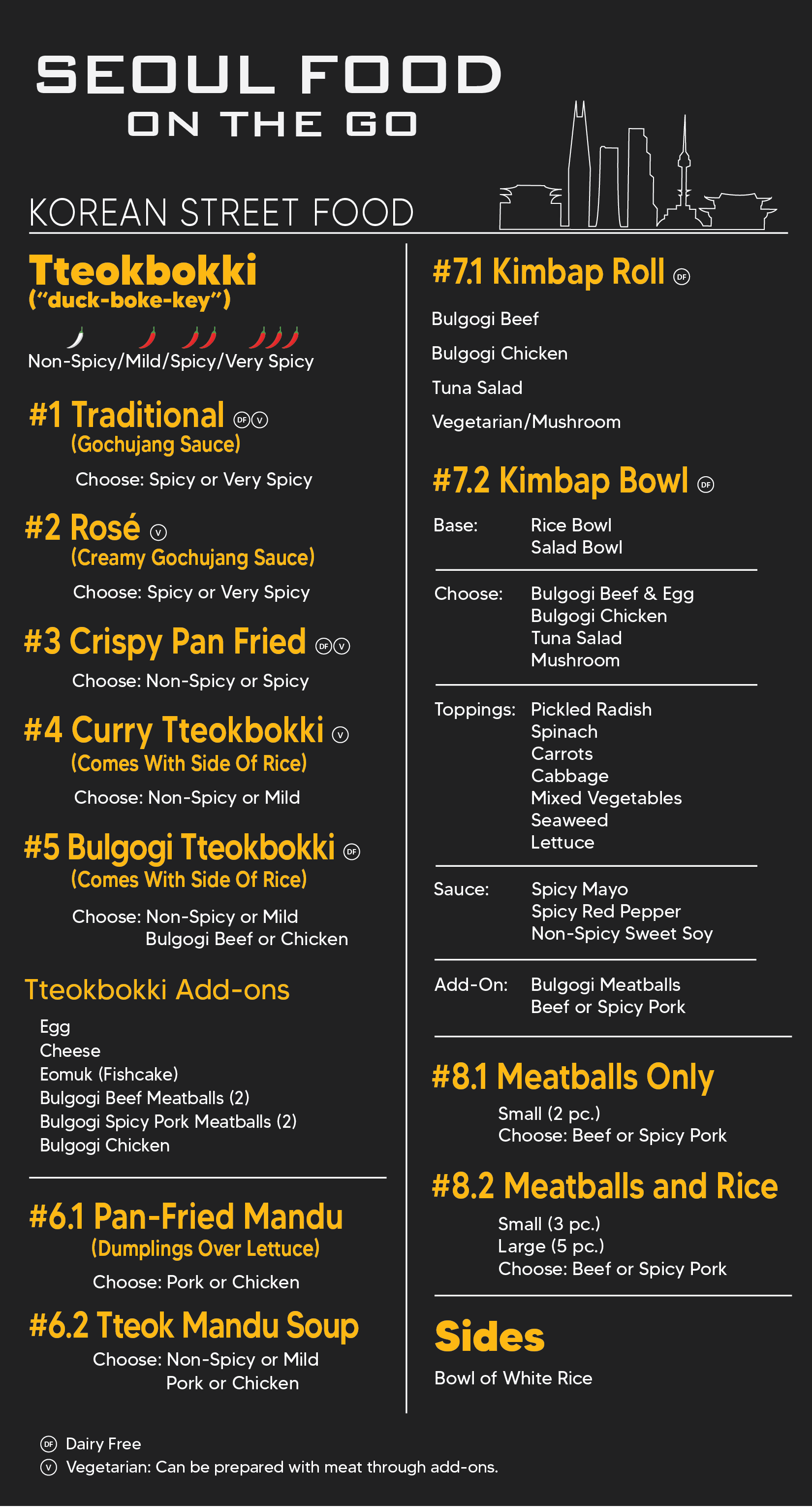 Menu — Seoul Food On The Go