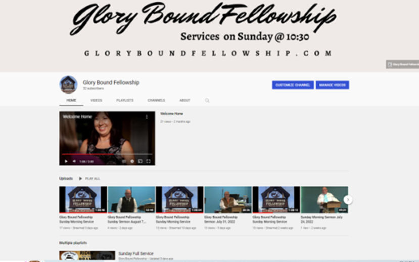 Past Sermons — Glory Bound Fellowship