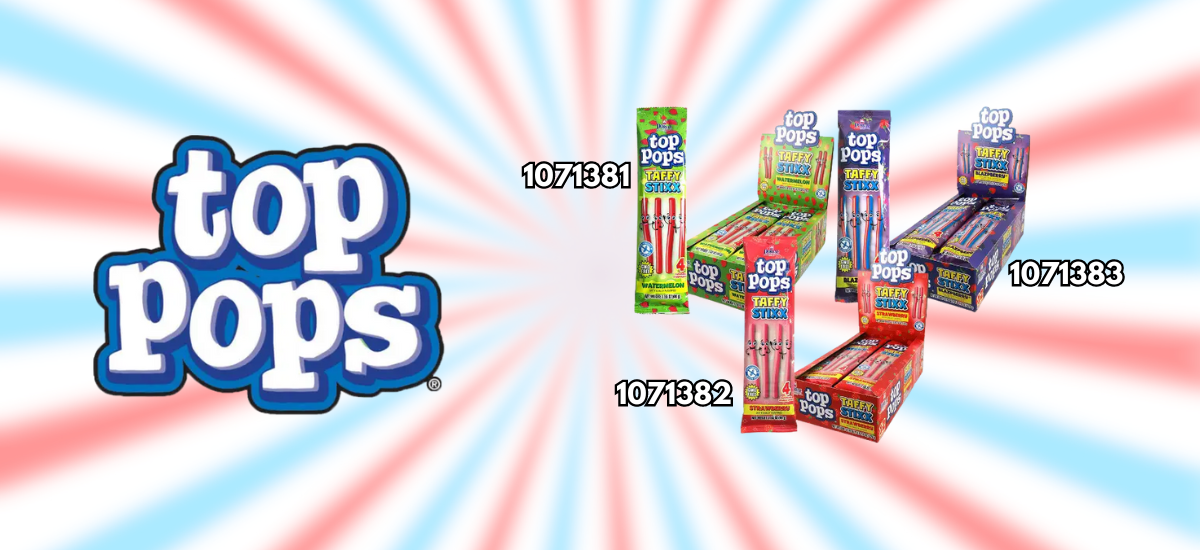 Top pops taffy stix — United Wholesale