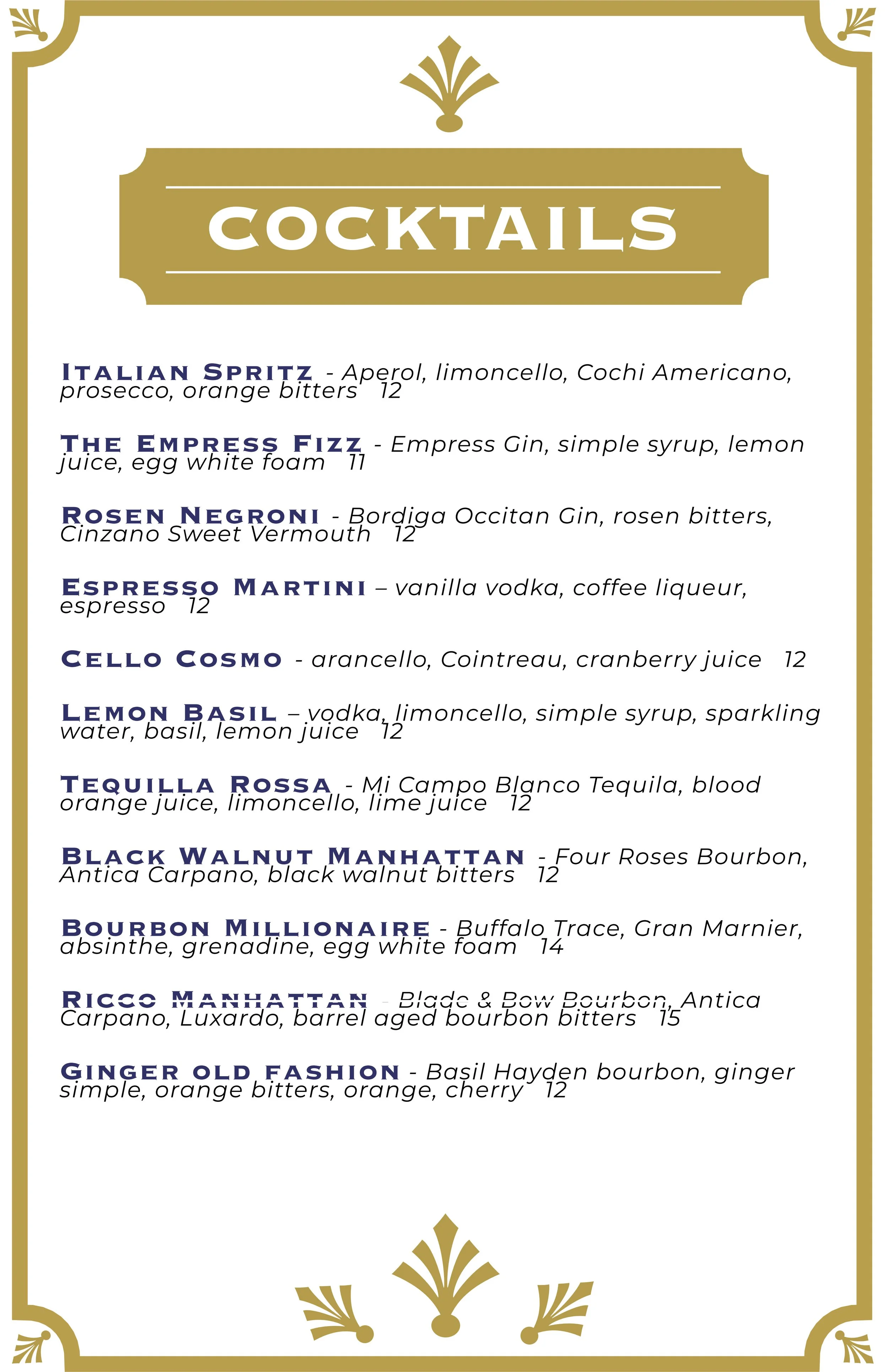 Drink — Osteria Forto