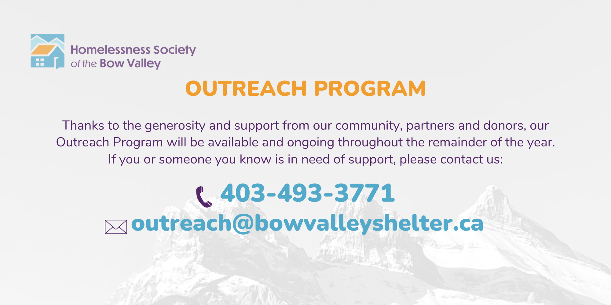 Outreach Program — Homelessness Society of the Bow Valley