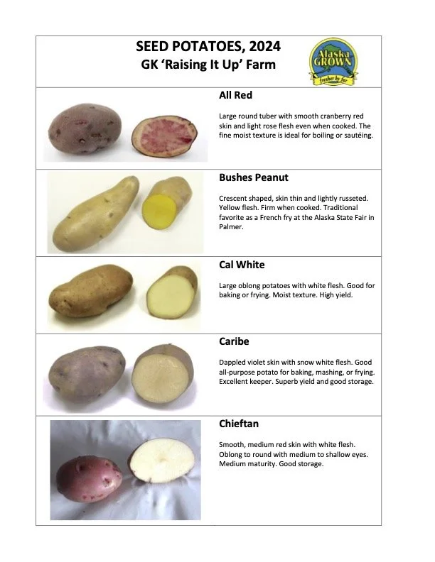 Seed Potato Varieties from Greg Kalal — Good Earth Garden School
