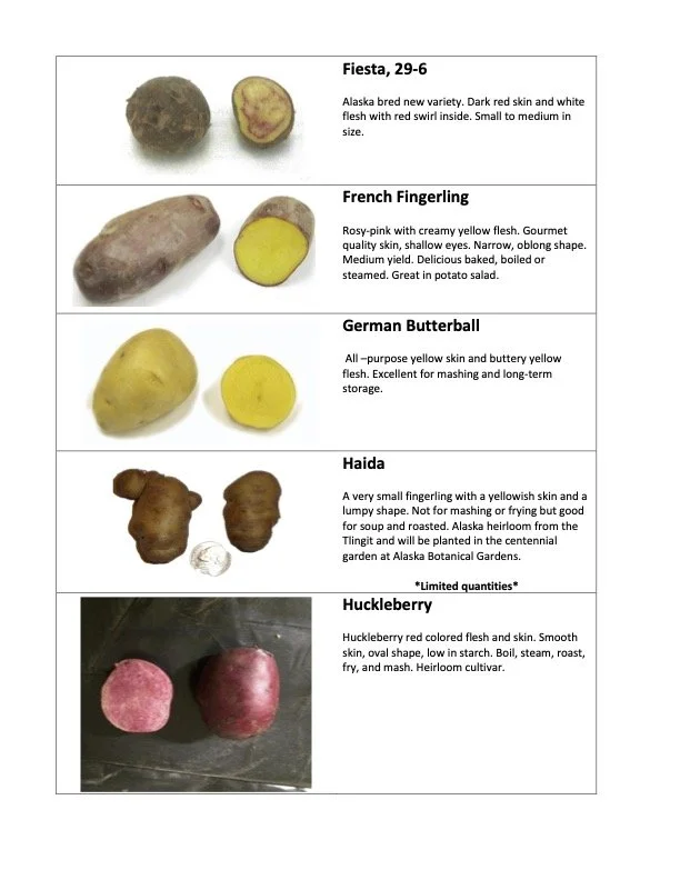 Seed Potato Varieties from Greg Kalal — Good Earth Garden School