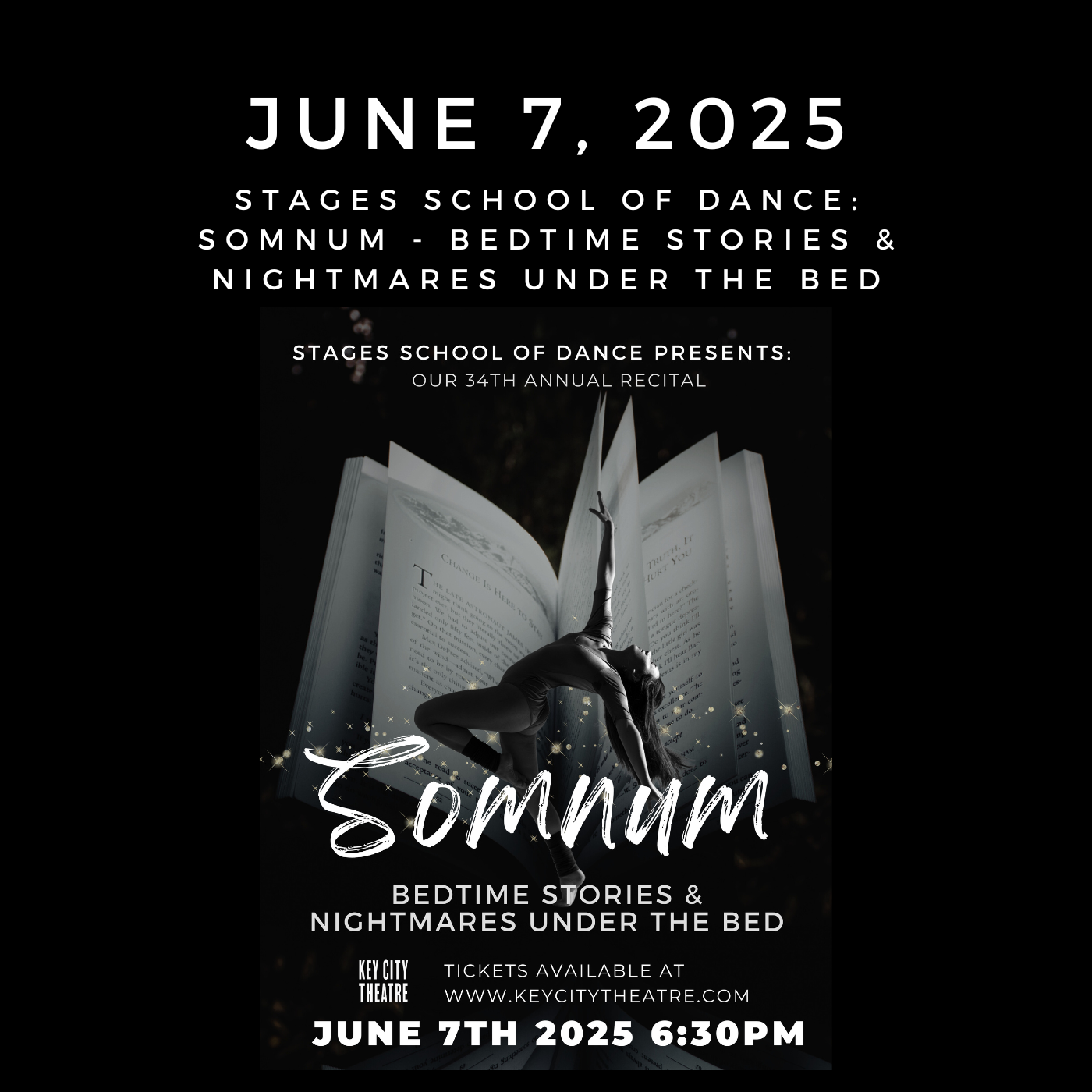 Stages School of Dance: Somnum - Bedtime Stories & Nightmares under the bed — Key City Theatre