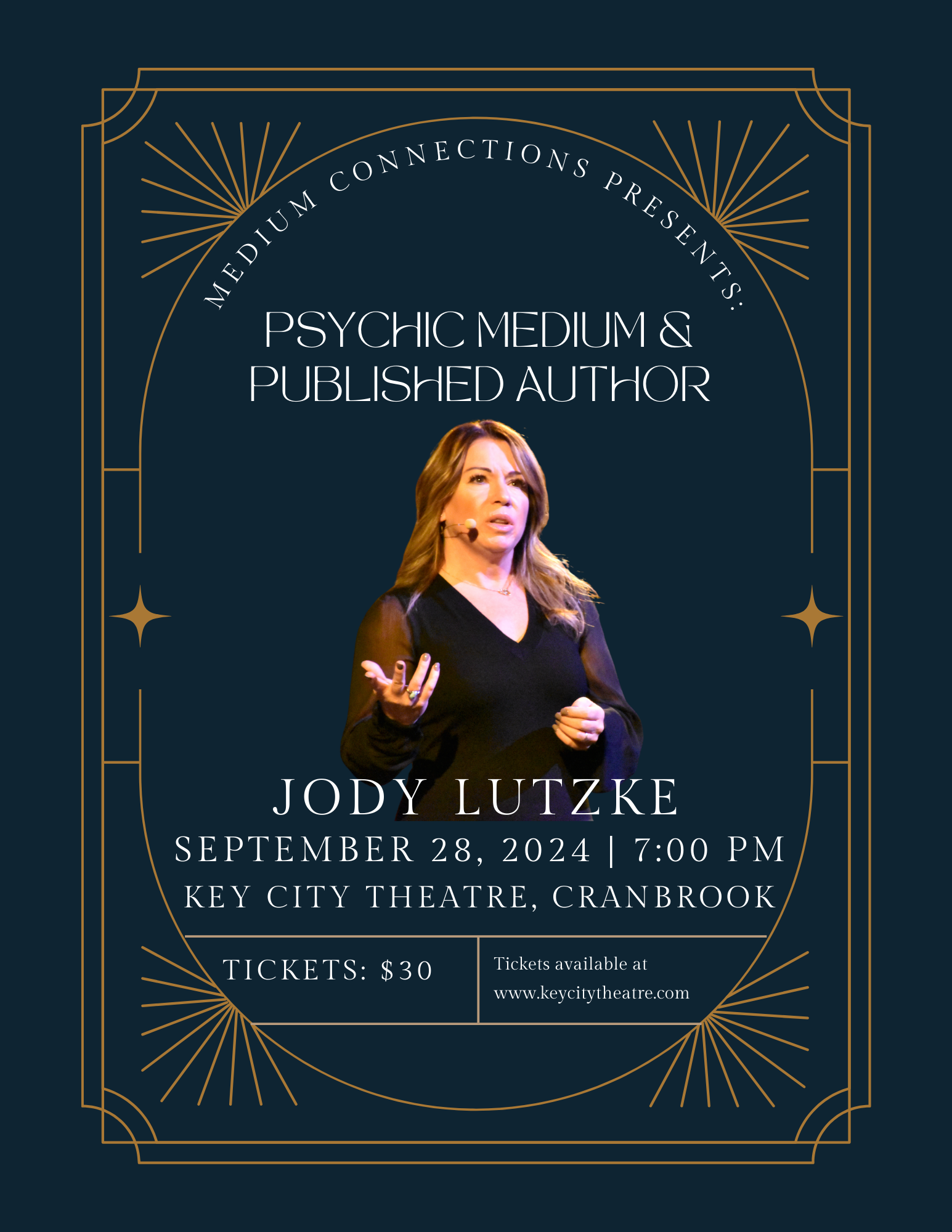 Psychic Medium & Published Author: Jody Lutzke — Key City Theatre