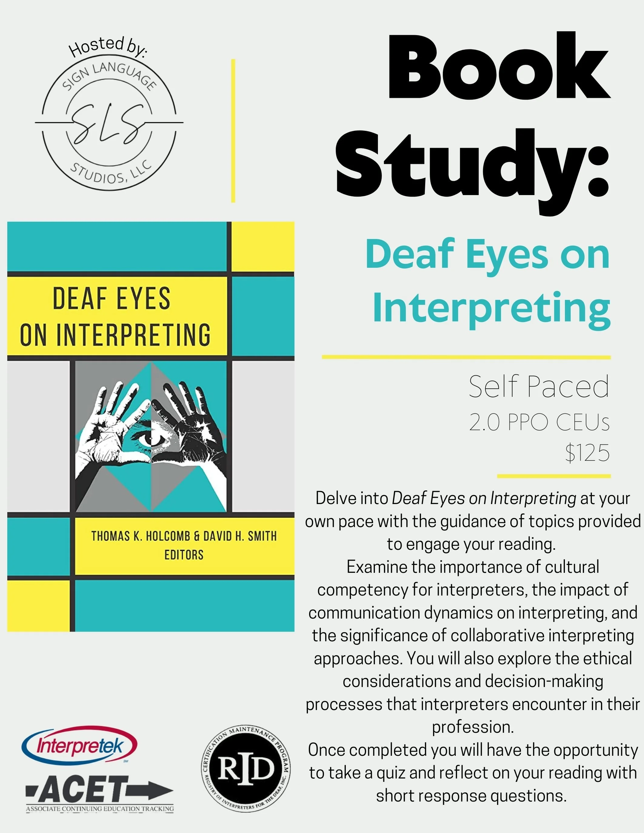 Book Study: Deaf Eyes on Interpreting — Sign Language Studios, LLC