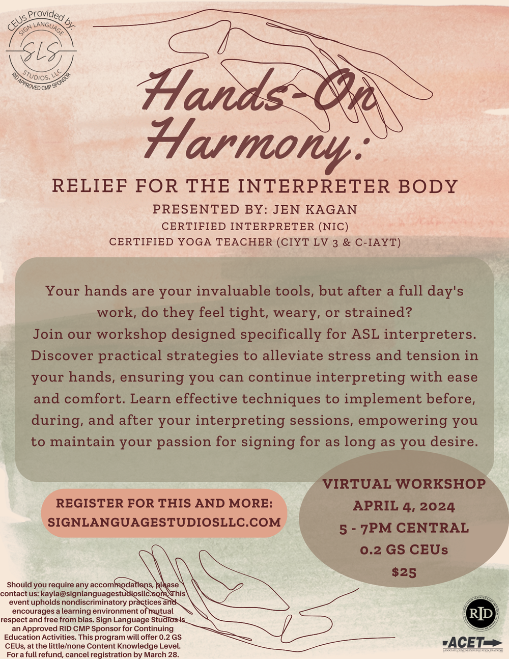 Virtual Workshops — Sign Language Studios, LLC