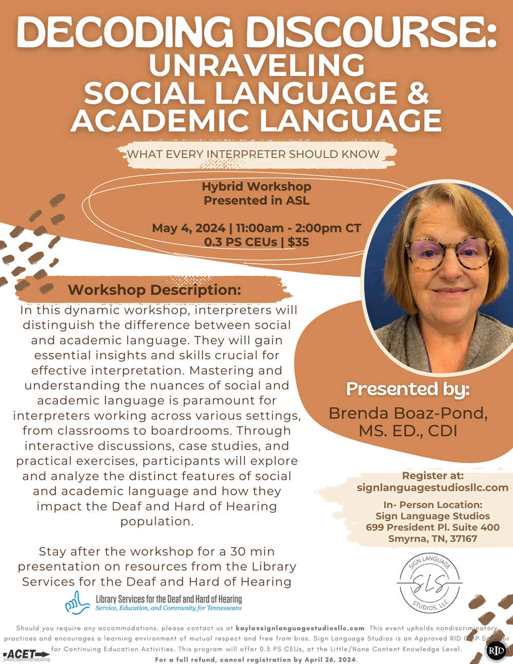 Virtual Workshops — Sign Language Studios, LLC