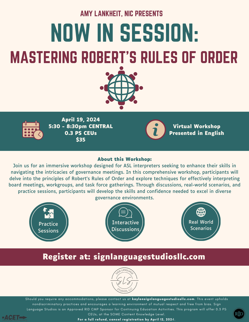 Virtual Workshops — Sign Language Studios, LLC