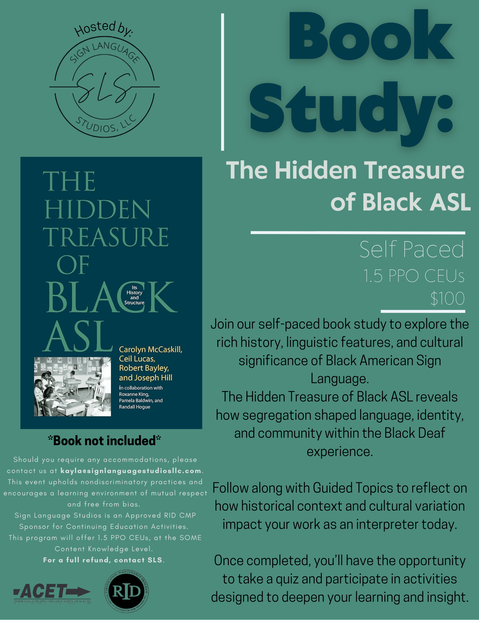 Book Study: The Hidden Treasures of Black ASL — Sign Language Studios, LLC