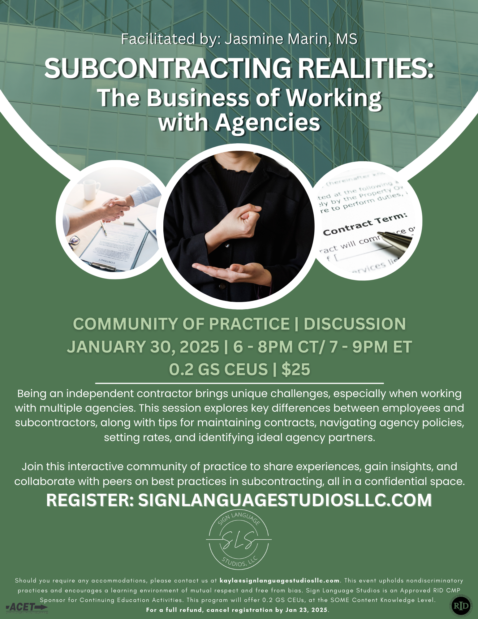 Virtual Workshops — Sign Language Studios, LLC
