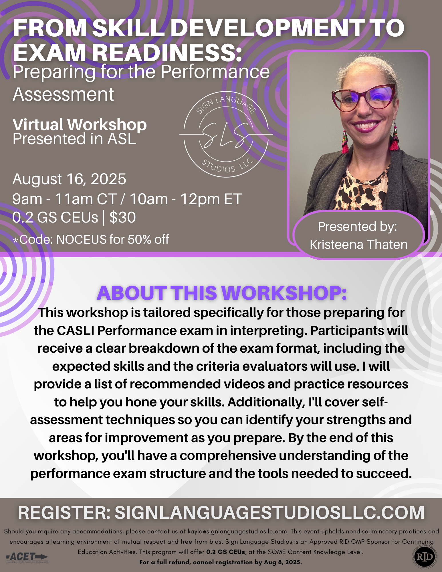 Virtual Workshops — Sign Language Studios, LLC