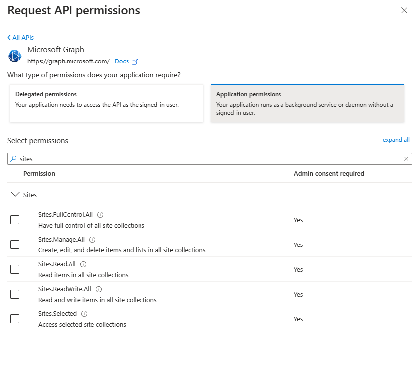 Use Sites.Selected application permission in Microsoft Graph — Darwin Droll