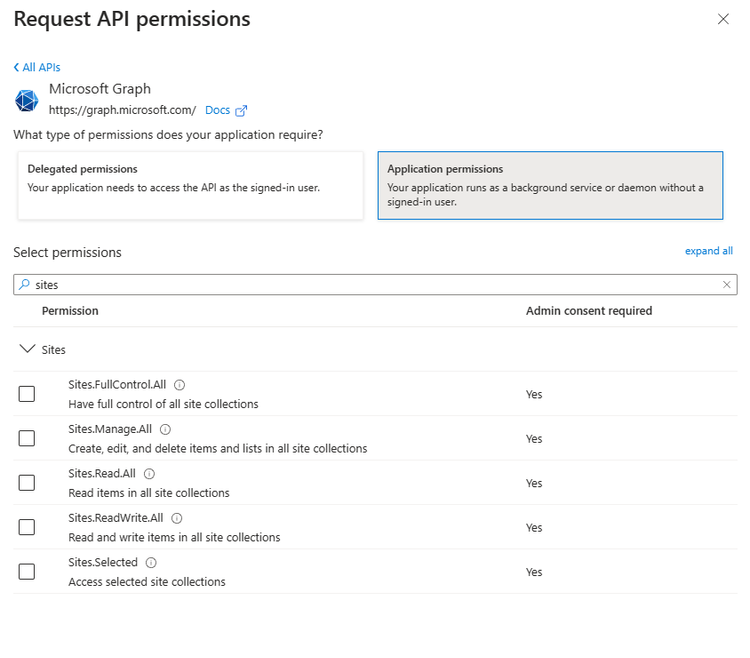 Use Sites.Selected application permission in Microsoft Graph — Darwin Droll