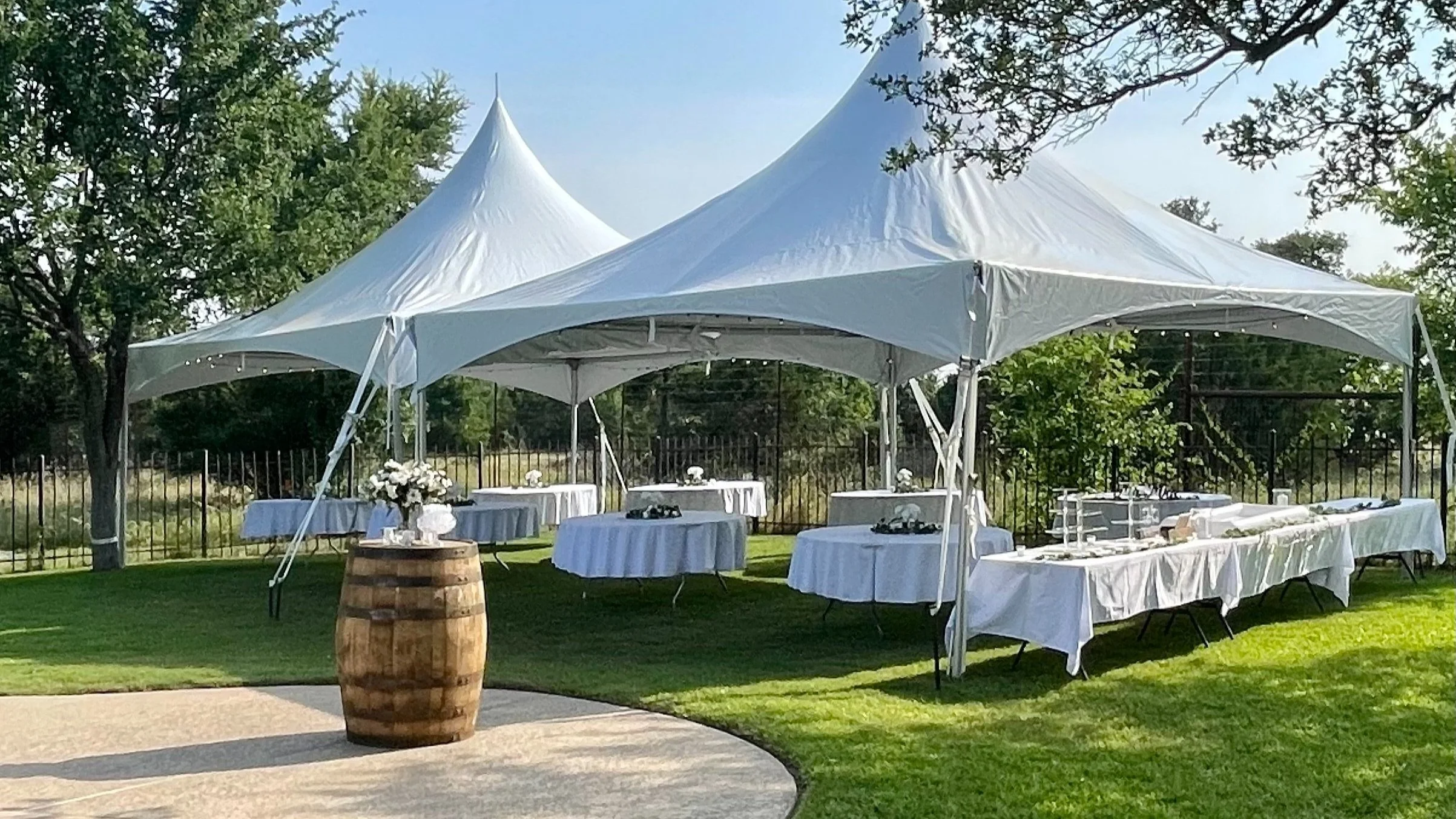 Greenbelt Event Rentals | 80 Person Tent Rental Package | Austin TX