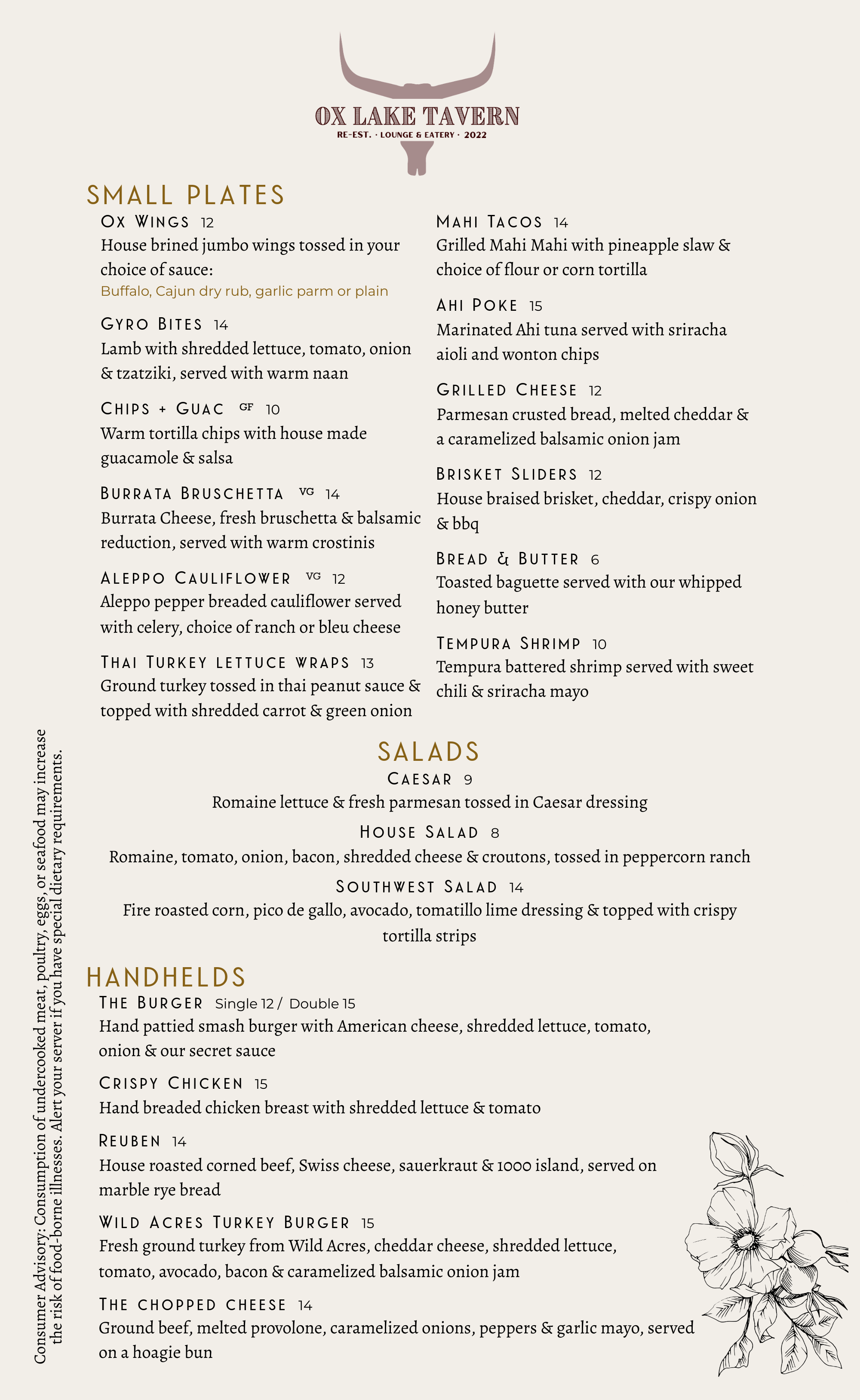 Eat — Ox Lake Tavern - Lounge & Eatery