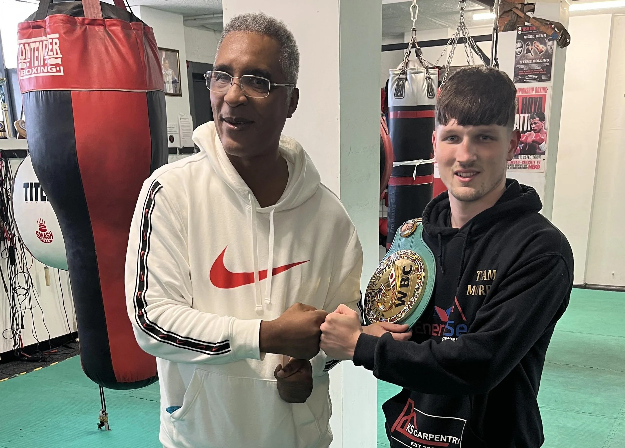 Michael Watson visit to Carter’s busy gym — Fight City