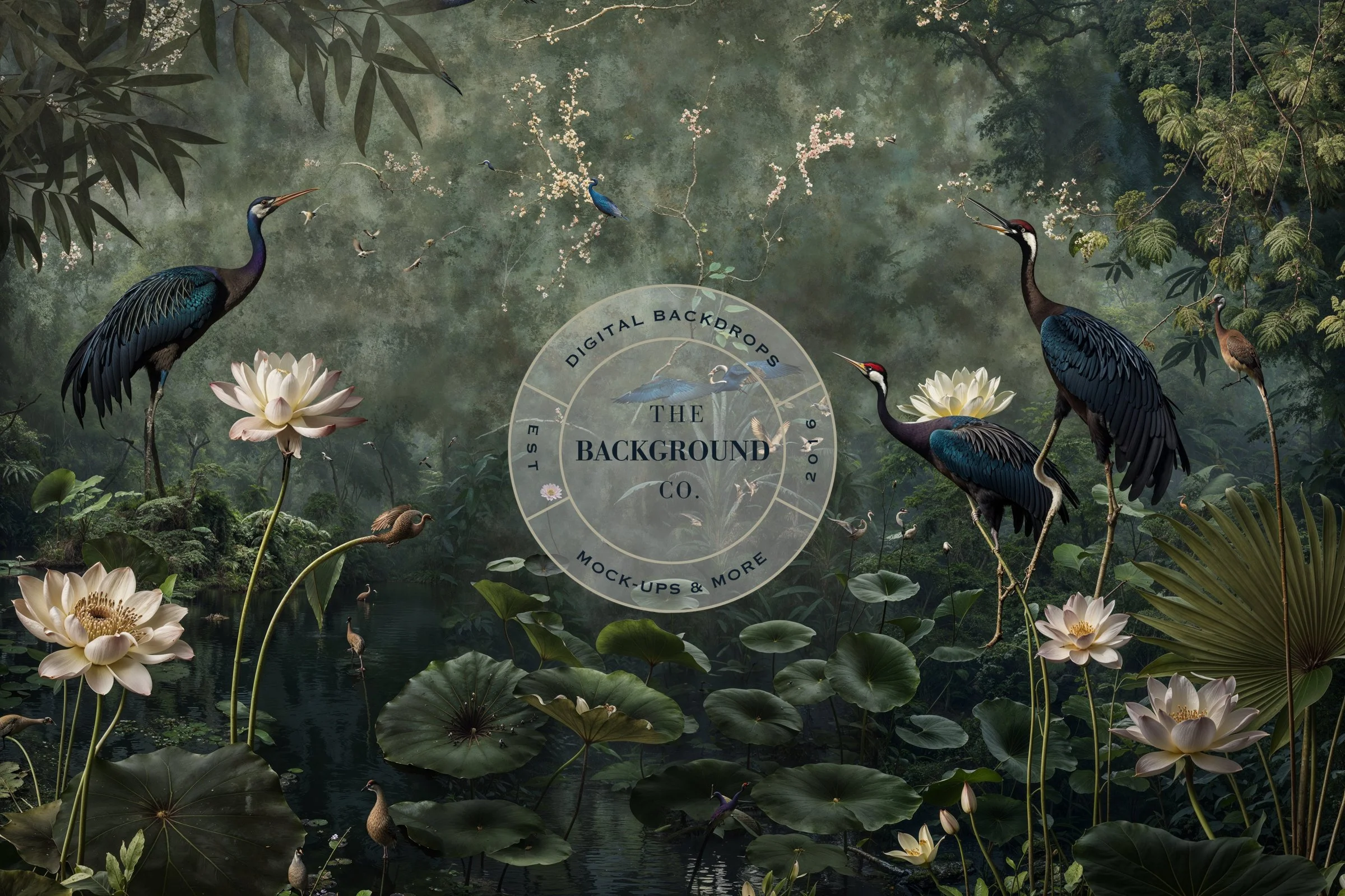 Vintage Avian Wallpaper Backdrops — Erin O'Connor Photography