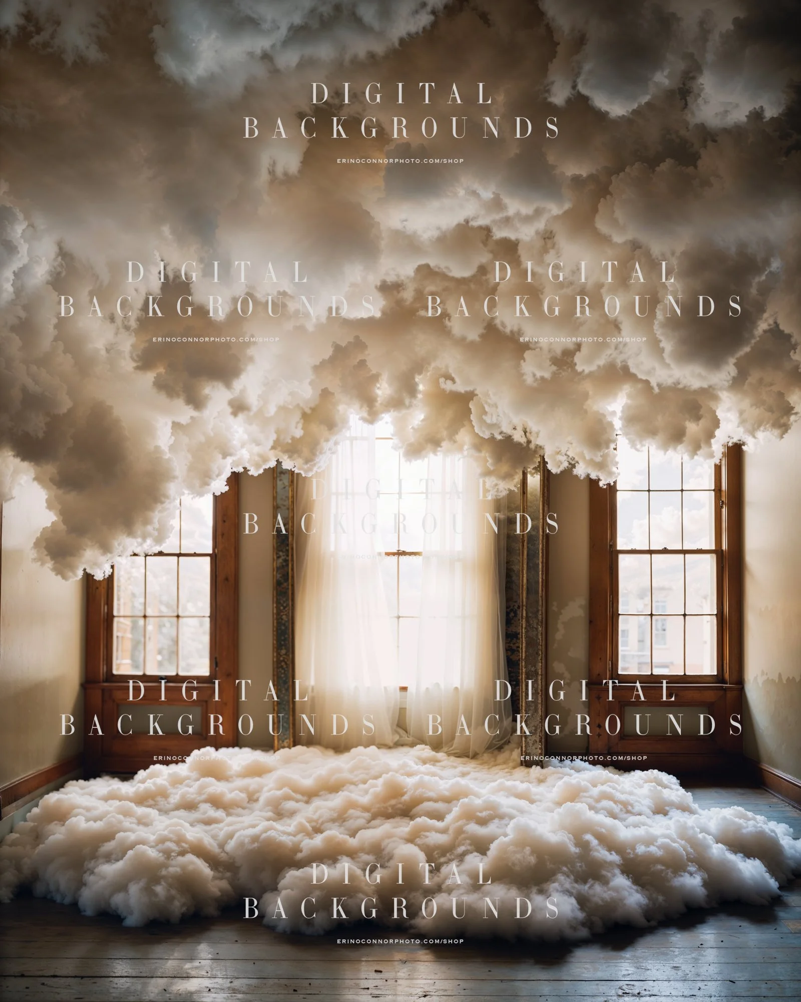 Celestial Puffy Cloudscape | Digital Backdrops & Backgrounds | Dance ...