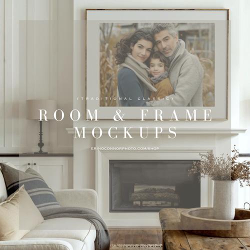 Minimalist Mountain Retreat Rustic Cabin Room & Frame Mockups for Photography and Fine Art ...