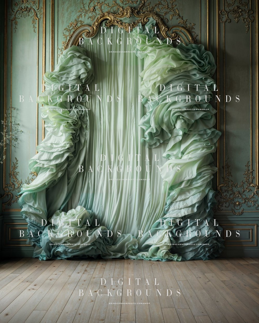 Opulent Regal Drapery Backgrounds | Room Mockups and Digital Backdrops ...