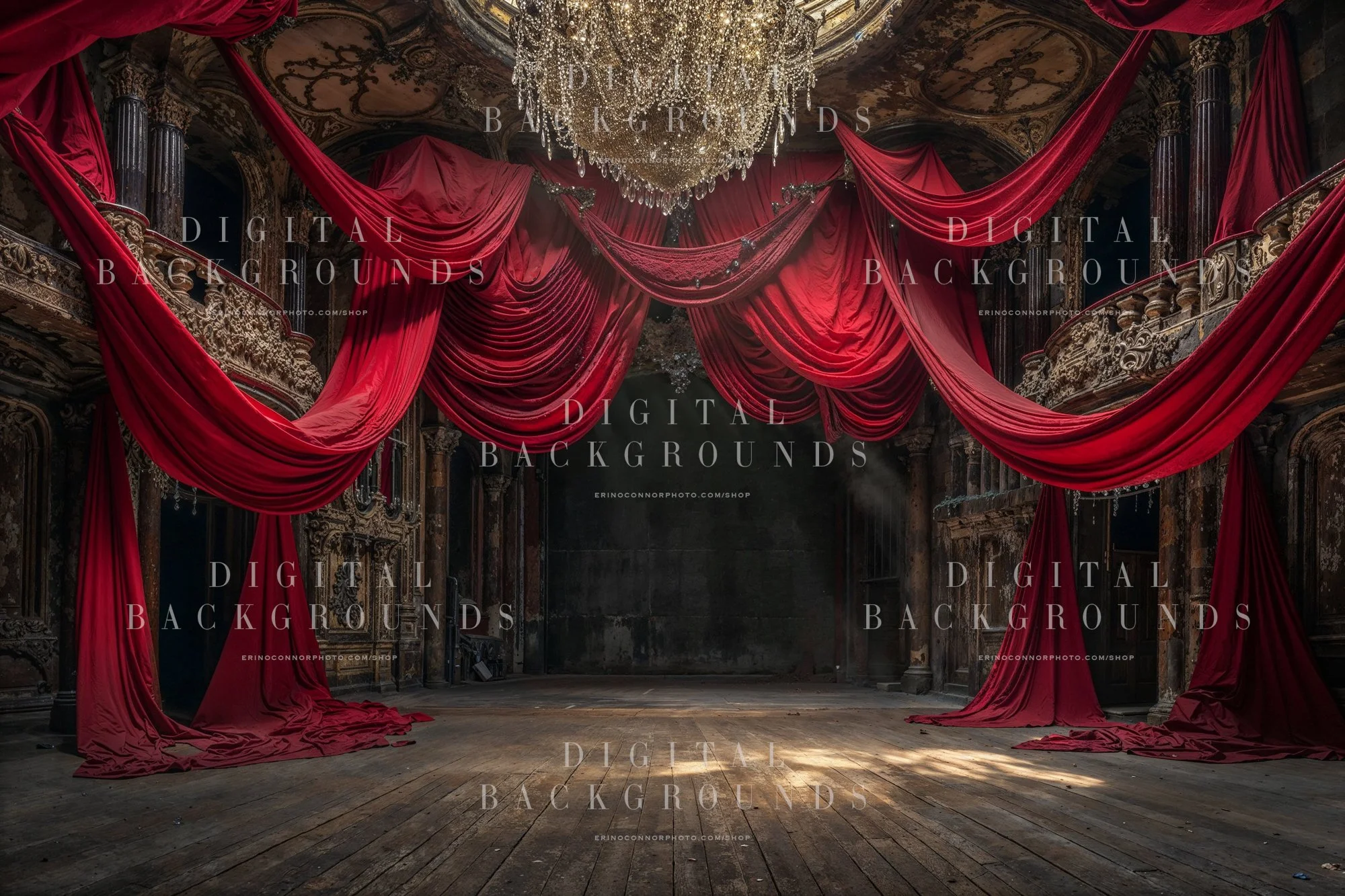 Celestial Puffy Cloudscape | Digital Backdrops & Backgrounds | Dance ...