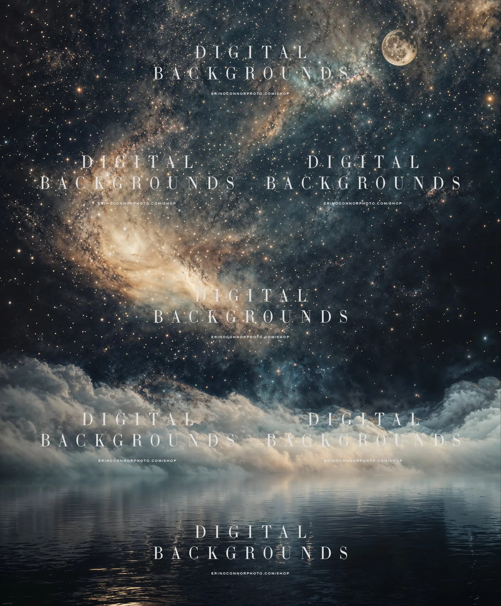 Celestial Puffy Cloudscape | Digital Backdrops & Backgrounds | Dance ...