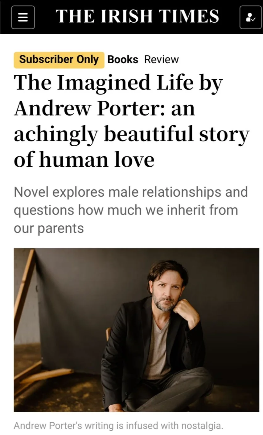 Wonderful review of The Imagined Life in The Irish Times! — Andrew Porter