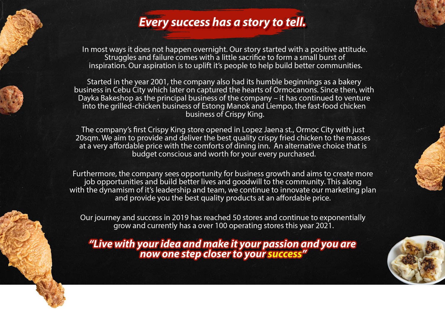 Our Story — Crispy King