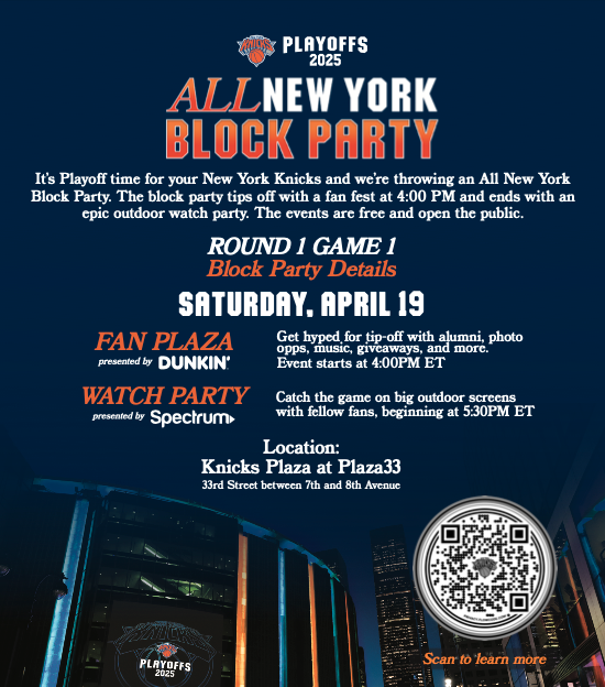 Knicks All New York Block Party — NYC for FREE