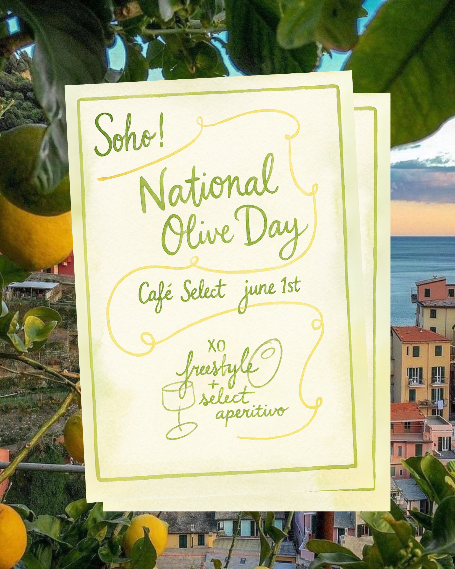 National Olive Day: Spritz & Snack Pop-Up — NYC for FREE