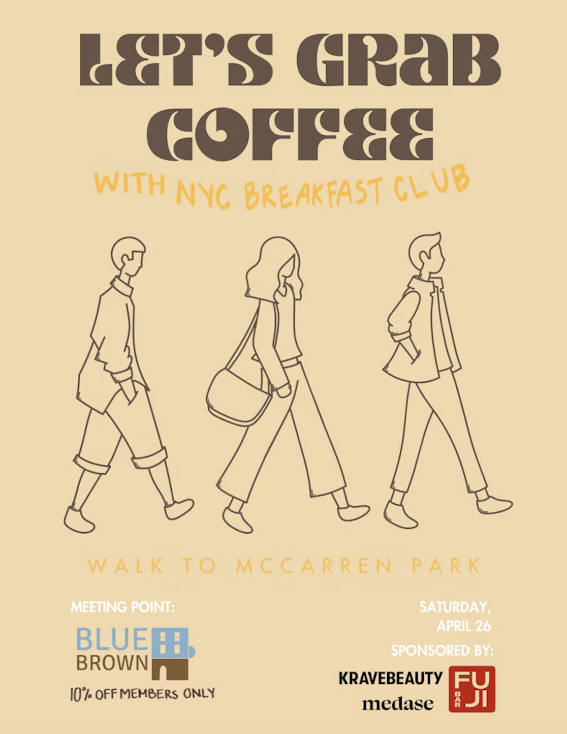 NYC Breakfast Club x Blue Brown Cafe Earth Day Walk — NYC for FREE