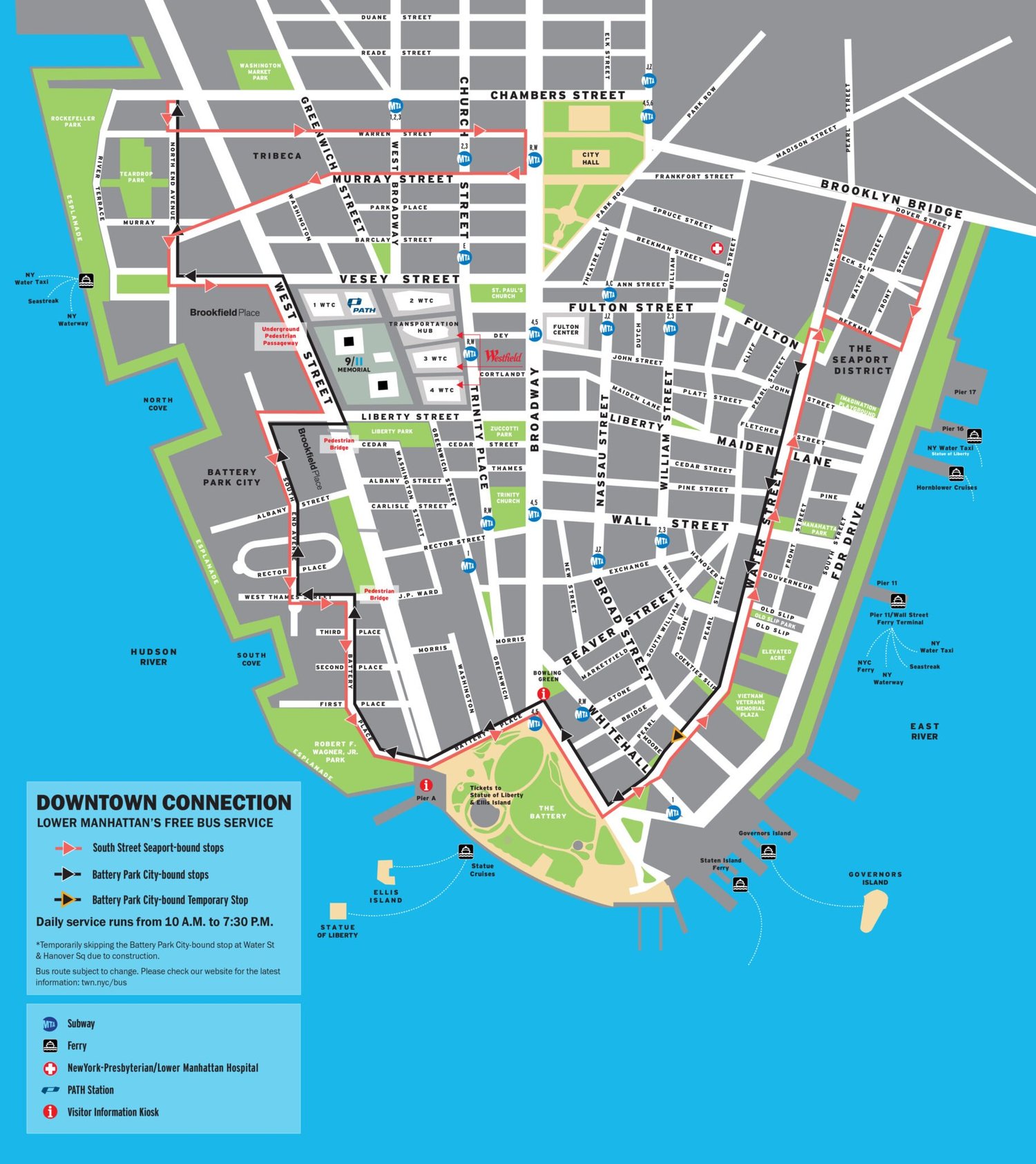Downtown Connection: Free Bus in Lower Manhattan — NYC for FREE