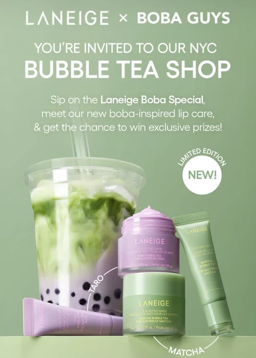 Laneige x Boba Guys Bubble Tea Shop — NYC for FREE