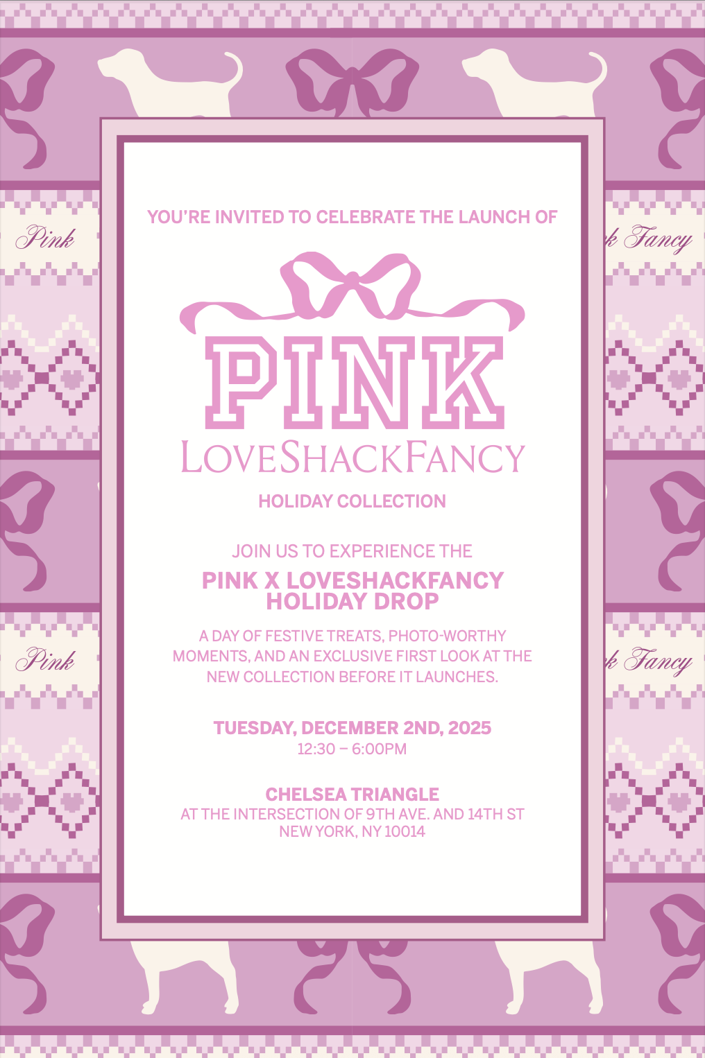 PINK x LoveShackFancy Holiday Drop Pop-Up — NYC for FREE