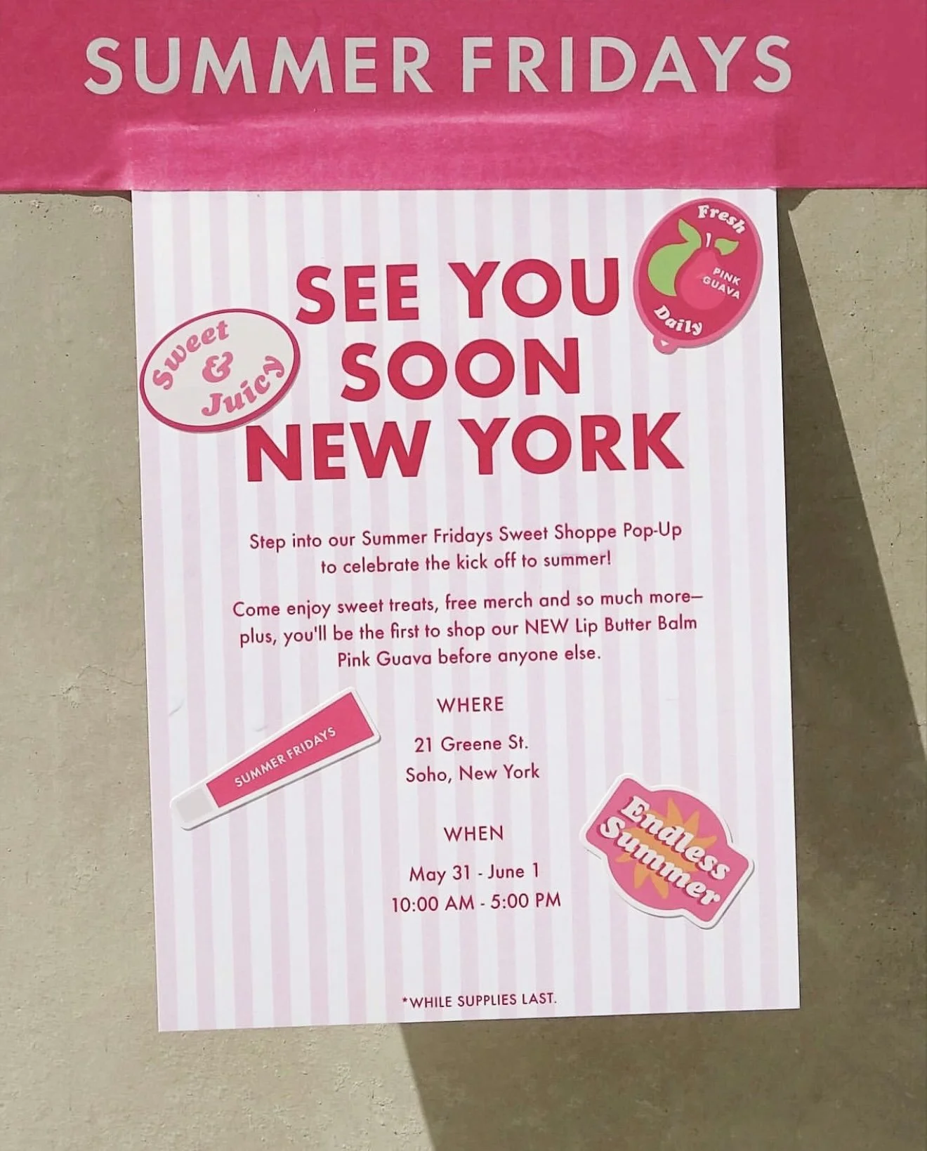 Summer Fridays Sweet Shoppe Pop-Up — NYC for FREE