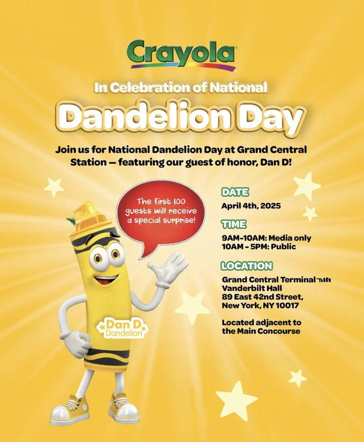 Crayola National Dandelion Day — NYC for FREE