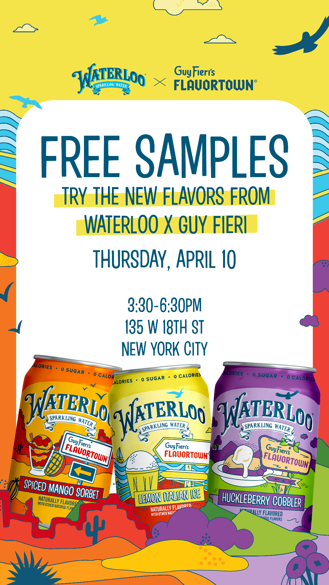 Waterloo x Guy Fieri Sampling Pop-Up — NYC for FREE