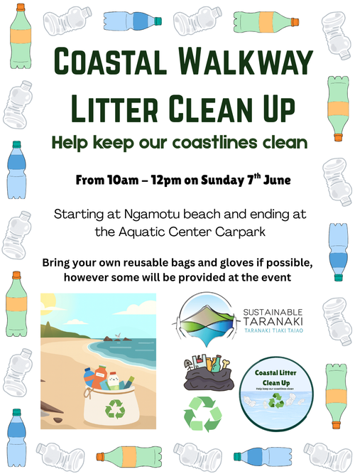 Coastal Walkway Litter Cleanup — Sustainable Taranaki