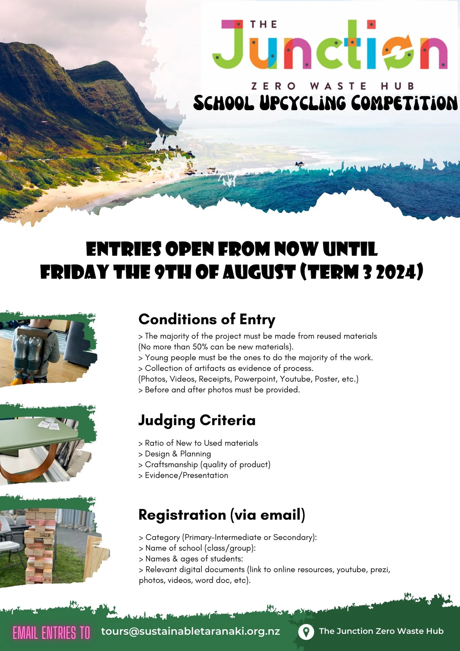 Taranaki Schools' Upcycling Competition 2024 — Sustainable Taranaki