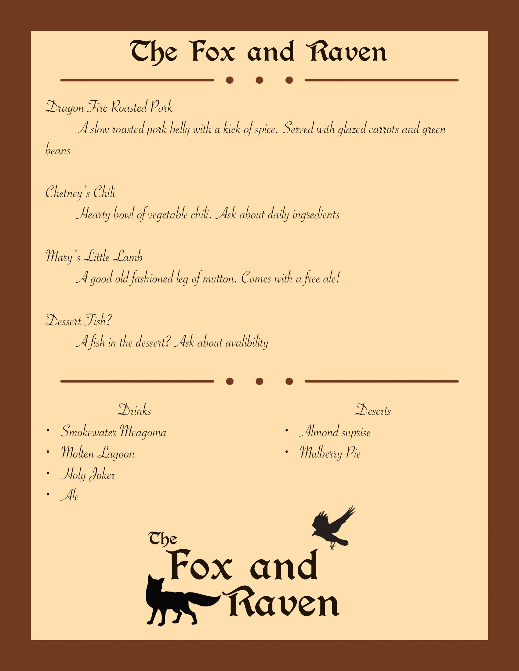 The Fox and Raven — Gus Orthober