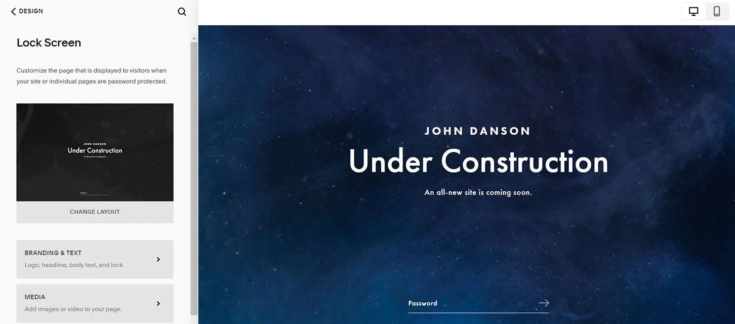 How to Create Coming Soon and Under Construction Pages in Squarespace