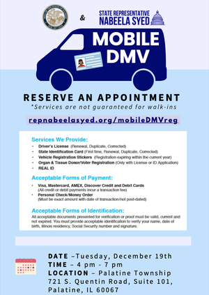 Mobile DMV — State Representative Nabeela Syed | District 51
