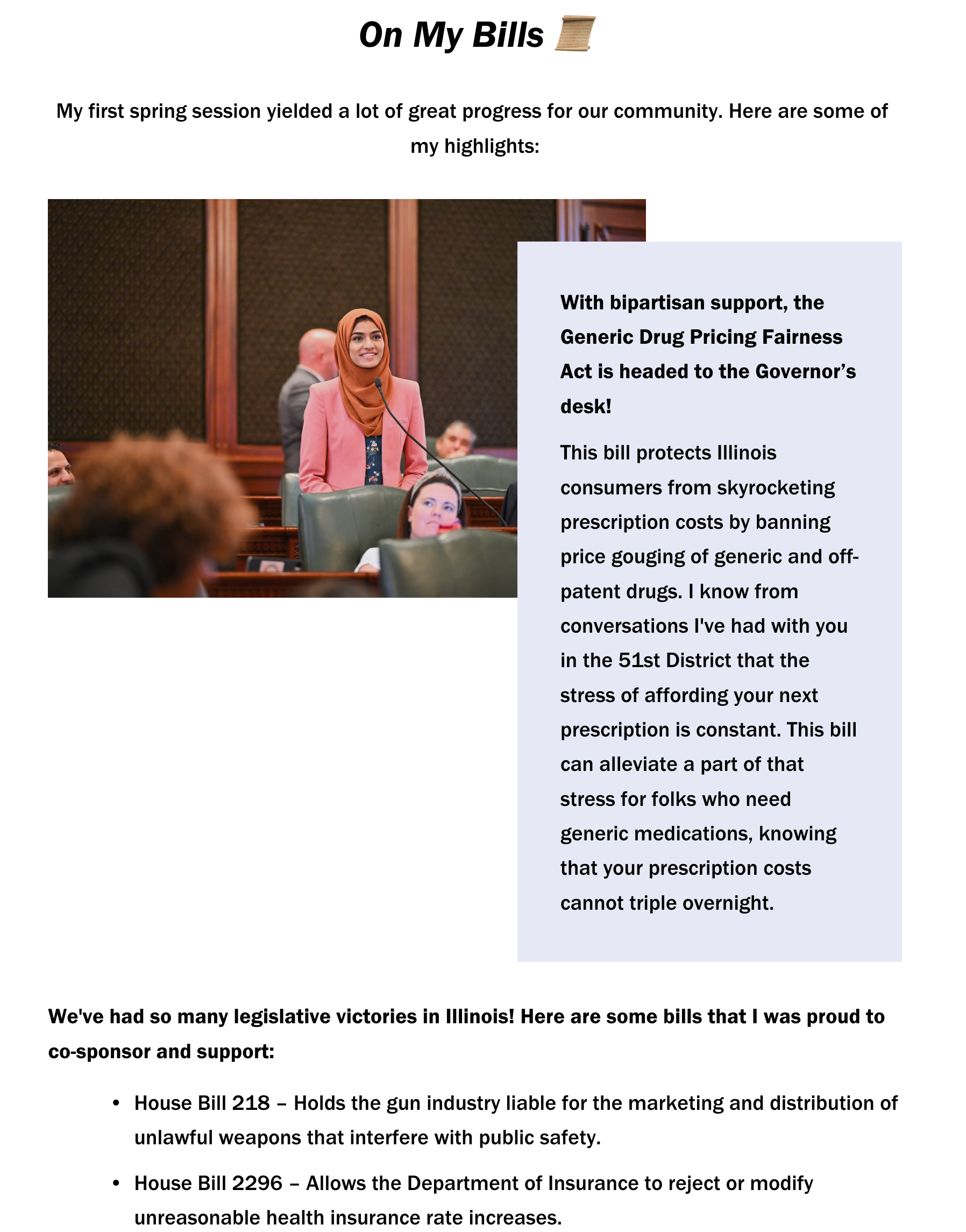 State Representative Nabeela Syed