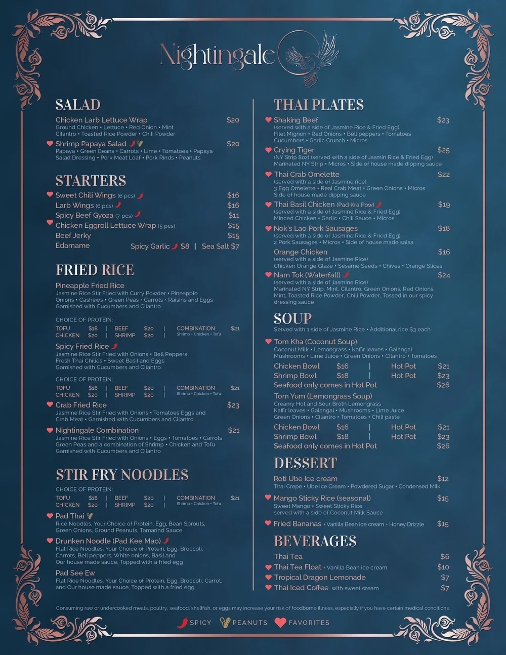 Menu 1 — NIGHTINGALE
